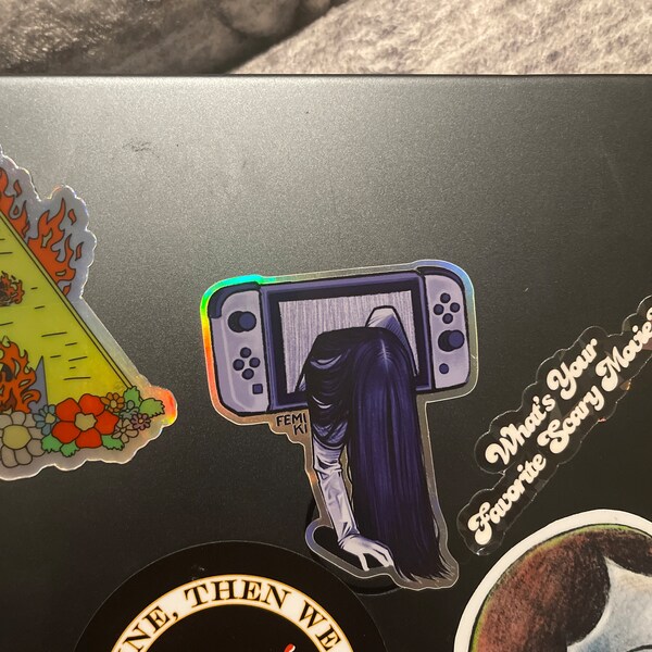 HOLO Switch Sadako Sticker | Holographic Gamer Sticker Samara Sadako ...
