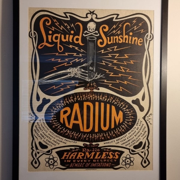 Liquid Sunshine Radium Poster Hand Illustrated and Designed by Madame ...