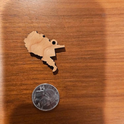 West Virginia WV Mini Wood Charms State Cutout Jewelry and Craft ...