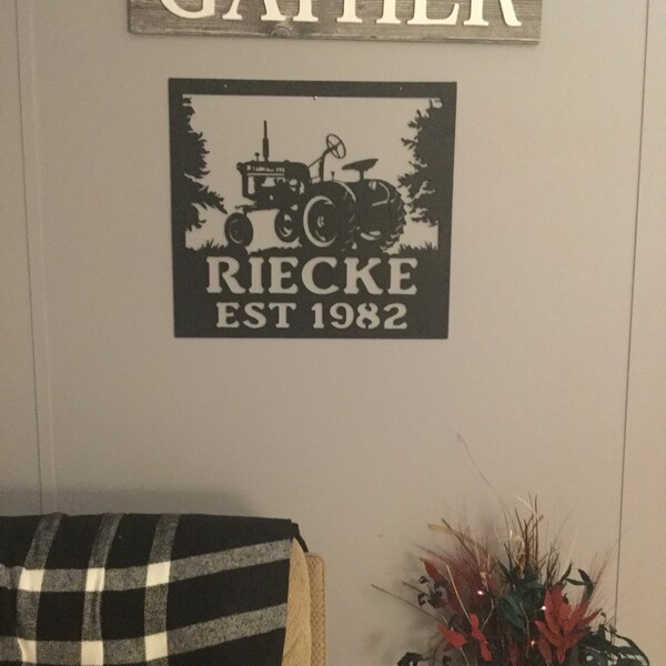 Custom Metal Tractor Sign, Metal Tractor Sign, Indoor or Outdoor ...