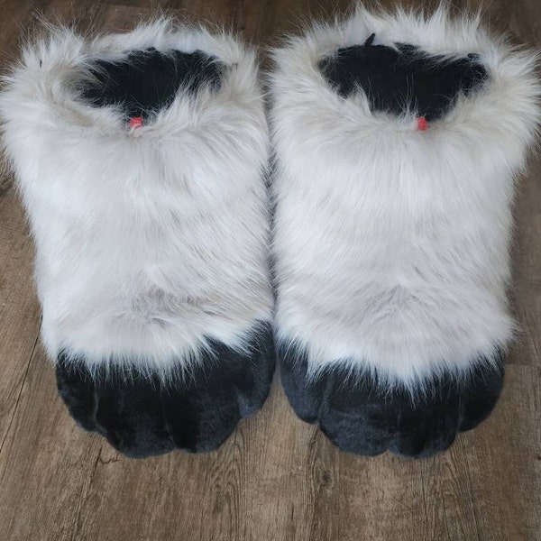 Fursuit Feet Paws Animal Paws, Black and Elf Green Outdoor, Furry Shoes ...