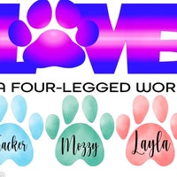 Paw Print Watercolor Clipart, Paw Prints Clip Art Set, Dog Paw Print ...