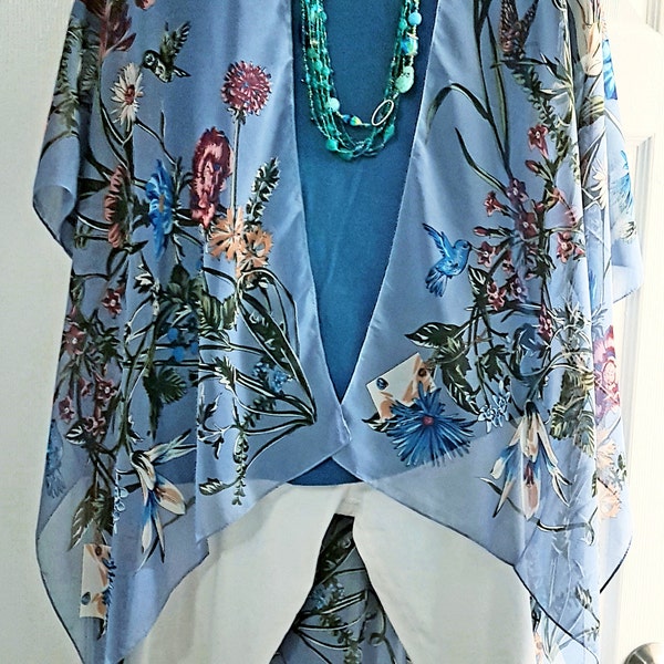 Bohemian Kimono: Navy and Rust Paisley Filigree Kimono Bathing Suit ...