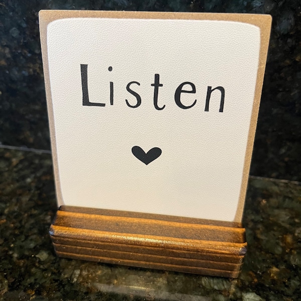 One Word Sign, Word of the Year, Word of the Month, Desk Decor, Mini ...