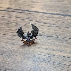 Pewter PHOENIX Rising From Flames With Red Crystal Accents - Etsy