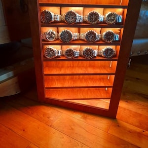 LED Display Shelf Shelf With LED Wood Shelf for Wall Rustic - Etsy