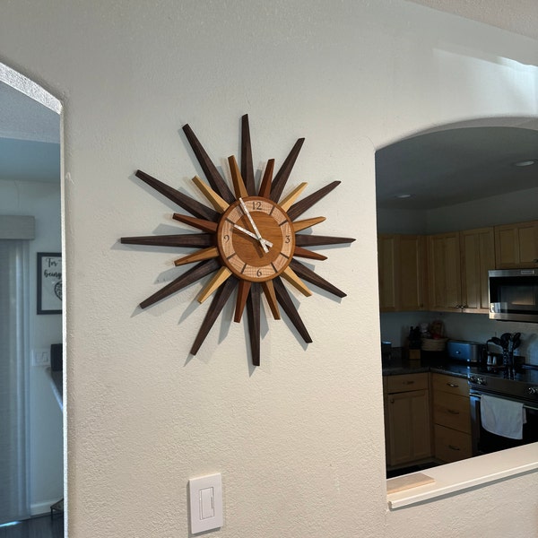 Pyramid Mantel Clock With Dark Wood by Blackwell Woodworks, Modern ...