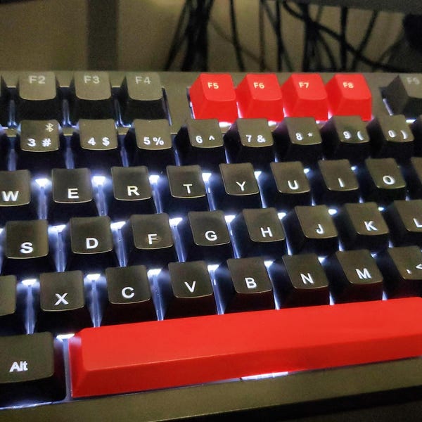 English & Japanese Dual Languages Backlit Keycaps Set for Mechanical ...