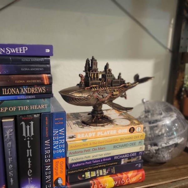 Steampunk Galactic Colony Whale Statue, Steampunk Art - Etsy