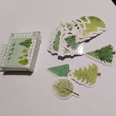 45pcs, Tree Stickers, Forest Stickers, Green Tree Stickers, Plant ...