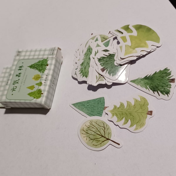 45pcs, Tree Stickers, Forest Stickers, Green Tree Stickers, Plant ...