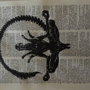 Aliens Inspired Meditating Xenomorph Dictionary Print 8x11 - Etsy