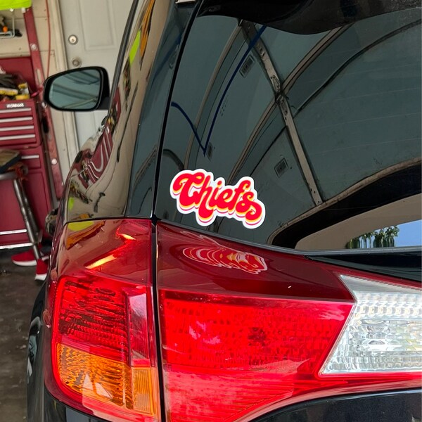 Retro-inspired Kansas City Chiefs Sticker | 3" or 6" | Waterproof | UV ...