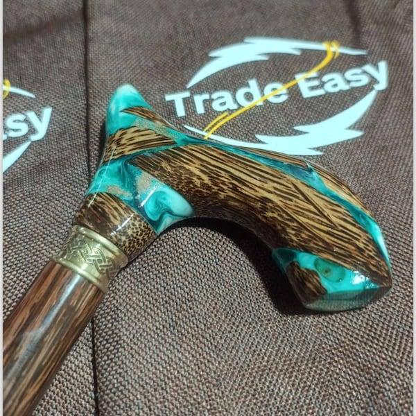 Resin Walking Cane | Antique Walking Cane | Palm Wood Walking Stick ...