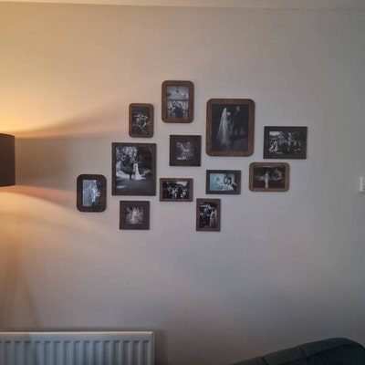 Wall-mounted Photo Frame Collage Split in Two Family Wall Decor Family ...