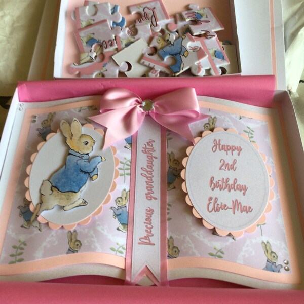 Personalised Peter Rabbit Book Style Card With Matching Personalised ...