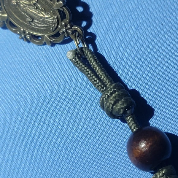 Indestructible Rosary - Heavy-duty Gunmetal Beads and 2.5" Benedict ...