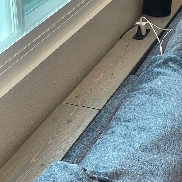 Powered Wood Console Table 5 Inches Deep | Behind the Sofa Table With ...