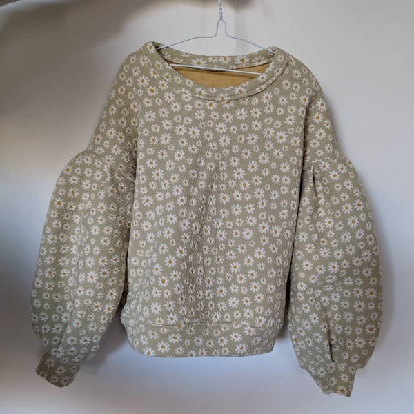 Easy Girl and Baby Drop Shoulder Puff Sleeve Top Oversized T-shirts ...