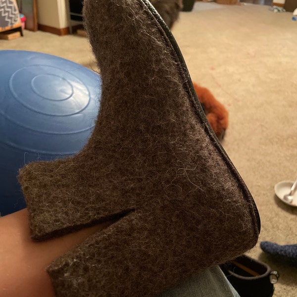 Felted Wool Ankle Boot Slippers: Women's Warm Woolen Booties - Etsy