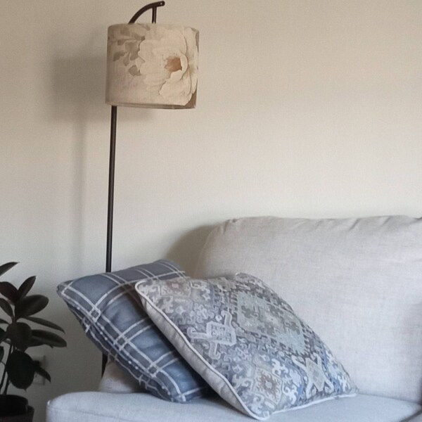 Contemporary Boho Design Arc Floor Lamp, Geometric Shape in Earth Tones ...