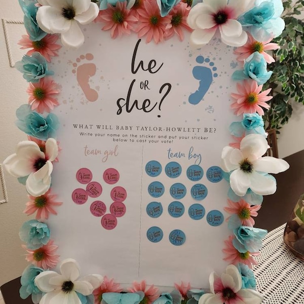Gender Reveal Cast Your Vote Game, Gender Prediction Game, Baby Gender ...