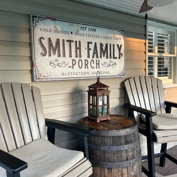 Farmhouse Patio Sign | Outdoor Patio Signs Family Wall Art | Patio Art ...