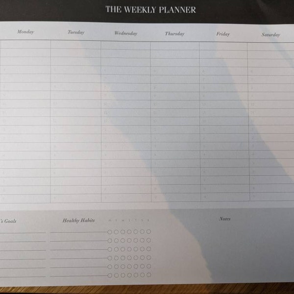 Executive Weekly Desk Pad, Minimal to Do Notepad, Weekly Calendar ...
