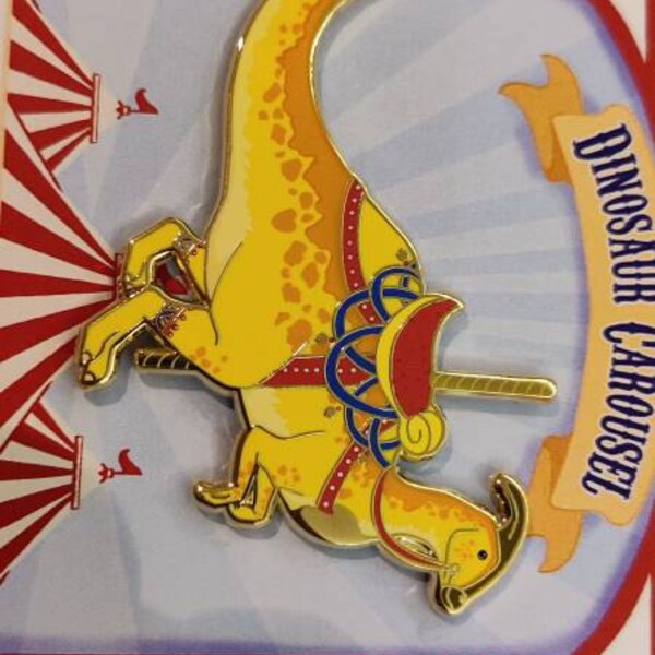 Parasaurolophus Dinosaur Carousel Enamel Pin - A Symphony of Cuteness ...