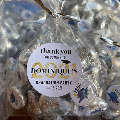 Graduation Favor Stickers Graduation Personalized Circle - Etsy