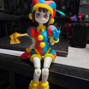 3D Printed PLA Plastic 30cm BJD, Furry Bunny Ball Jointed Doll, Pre ...