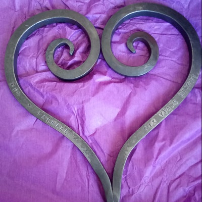 Iron Heart Trivet, 6th Anniversary, Iron Anniversary Gift, Mother's Day ...