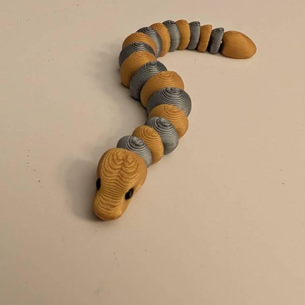 Snake | 3D Printed | Articulated Flexi Wiggle | ADHD Sensory Aid ...