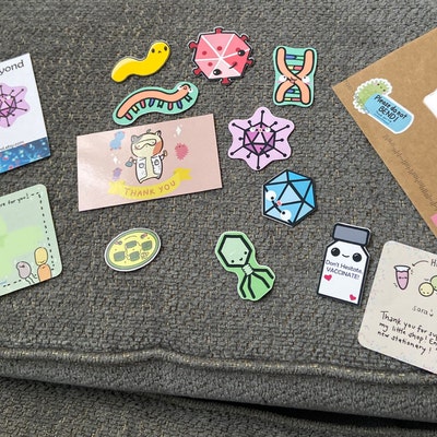 Cute Virus Sticker Set - Etsy