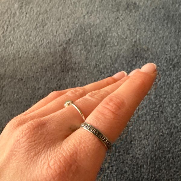 Womens per Aspera Ad Astra Ring - Through Hardships to the Stars ...