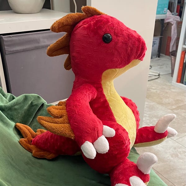 Raptor Plushie Pattern PDF- Dinosaur Stuffed Animal Pattern Plush ...