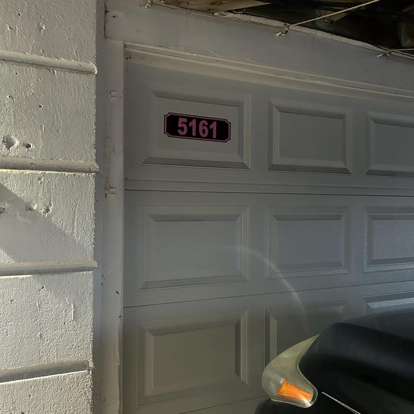 Magnetic Street Address Sign for Garage Door, Vertical Home Address ...