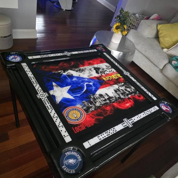 Dominican Escudo White Domino Table by Domino Tables by Art - Etsy