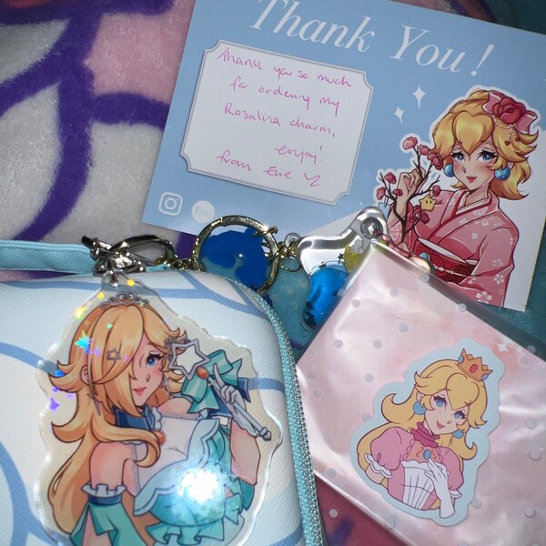 Magical Princess Charm Set Peach, Daisy & Rosalina 3 Holographic ...