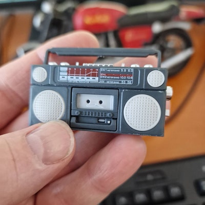 Miniature Retro Boombox Stereo Cassette Player - Etsy