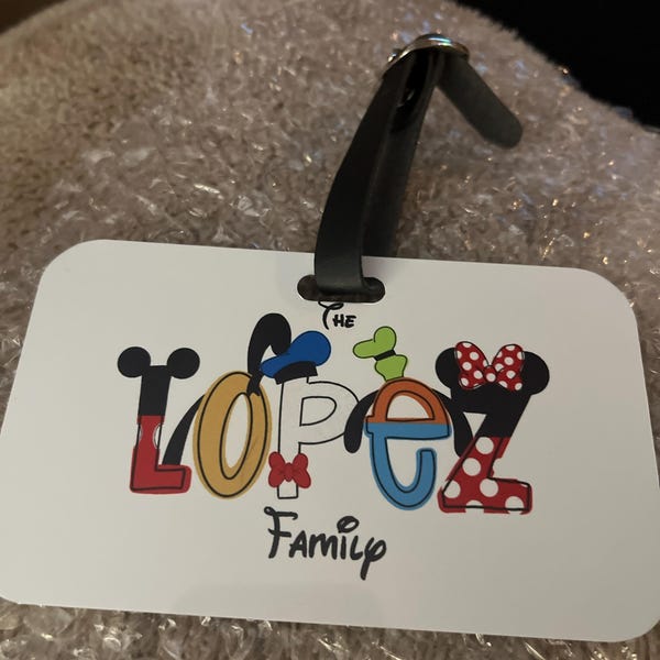 Personalized Family Name Stroller Tag, Amusement Theme Park Sign for ...