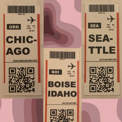 Mexico City Plane Ticket Sticker,travel Sticker,mex Decal,boarding Pass ...