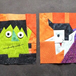 FREE Paper Pieced Halloween Block Patterns - Etsy