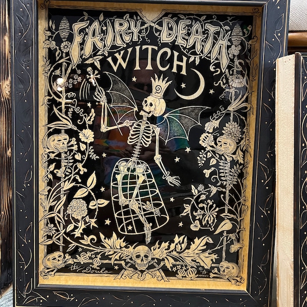 Madame Talbot's Victorian Lowbrow Halloween Dancing Witch Devil Poster ...