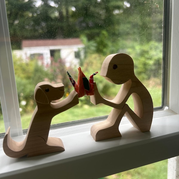 A Couple an Irish Setter Original Wood Sculpture 2virgule5d - Etsy