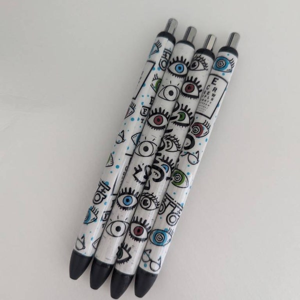 Optometry Pen Wrap, Eye Pen Wrap, Glitter Pen Wraps, Optician Pen Wrap ...
