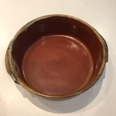 Raku Pottery With Striped Crackle Glaze. Orange and Brown. - Etsy