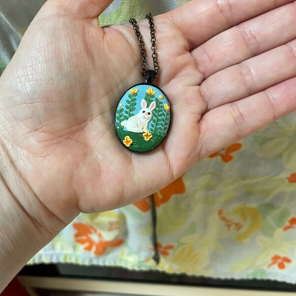 Summer Ocean Polymer Clay Locket, Starfish, Beach Pendant, Clay ...