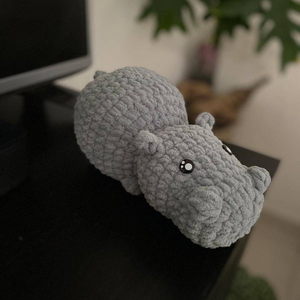 Happy the Hippo, NO-SEW Crochet Amigurumi PDF Pattern, Adorable Cute ...