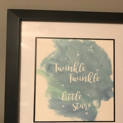 Twinkle Twinkle Little Star Nursery Art Print Watercolor Style Twinkle ...